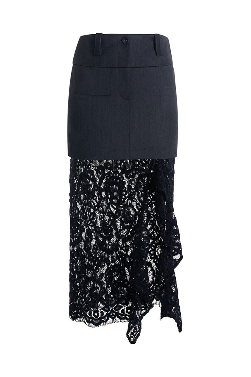 JULIA LACE-TRIMMED MIDI SKIRT | CULT MIA | Sunday Life