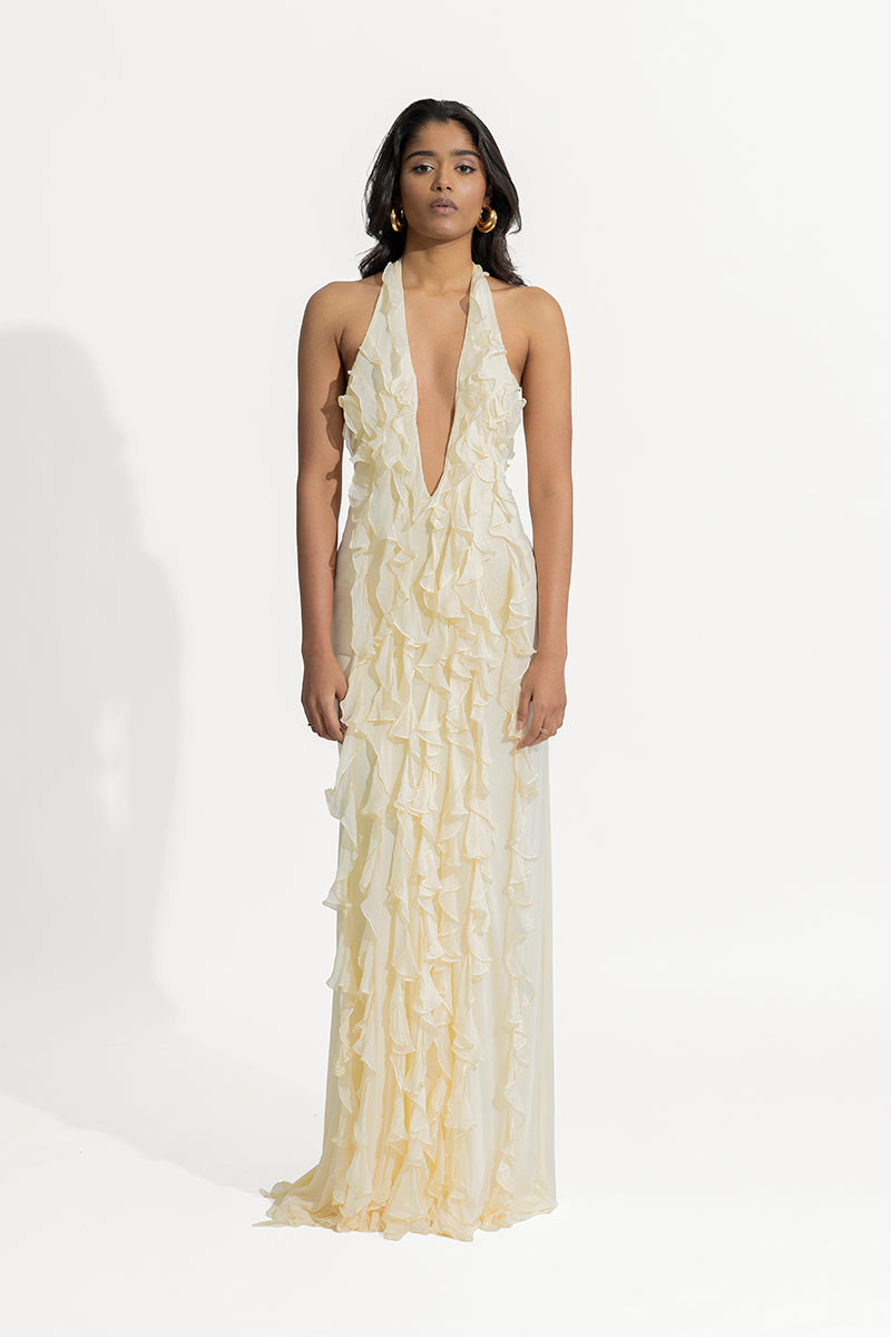 ELA OFF WHITE MAXI DRESS | CULT MIA | Deme By Gabriella