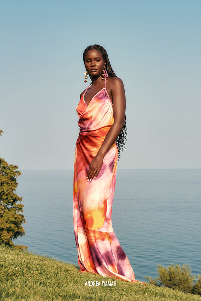 TIRO FULL LENGTH DRESS IN DANDI PRINT | CULT MIA | Andrea Iyamah
