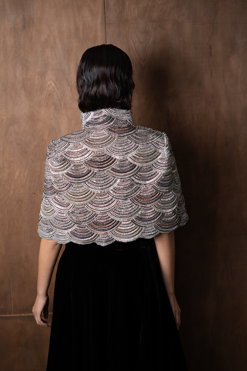 PEWTER DE HAVILLAND CAPE | CULT MIA | Nadya Shah