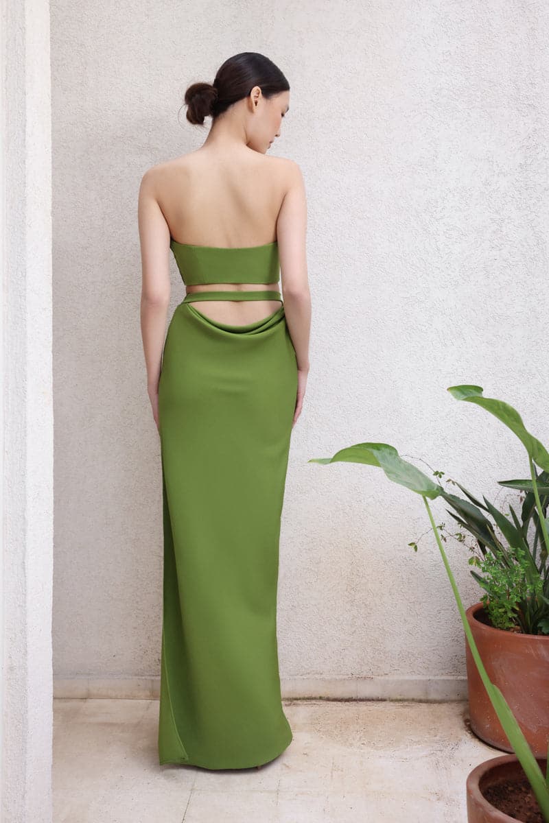 ISLA GREEN TOP AND SKIRT SET | CULT MIA | Rayane Bacha