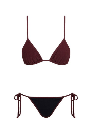 THE COCO TERRY TRIANGLE TOP AND BRIEF REVERSIBLE BIKINI | CULT MIA ...