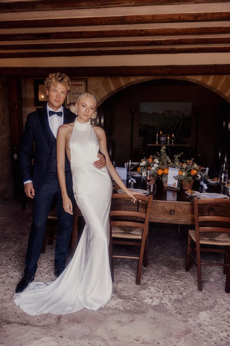 CALVA HIGH NECK WHITE GOWN | CULT MIA | Nana Gotti