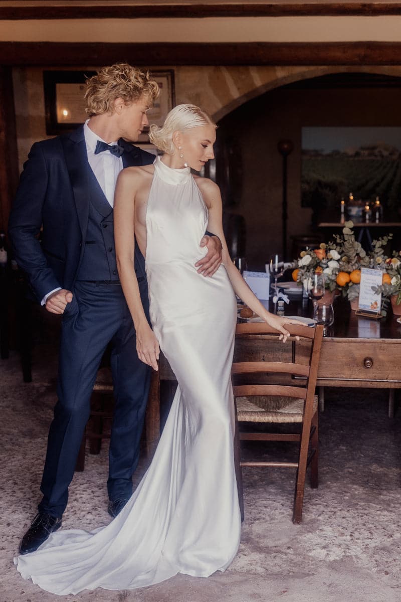 CALVA HIGH NECK WHITE GOWN | CULT MIA | Nana Gotti