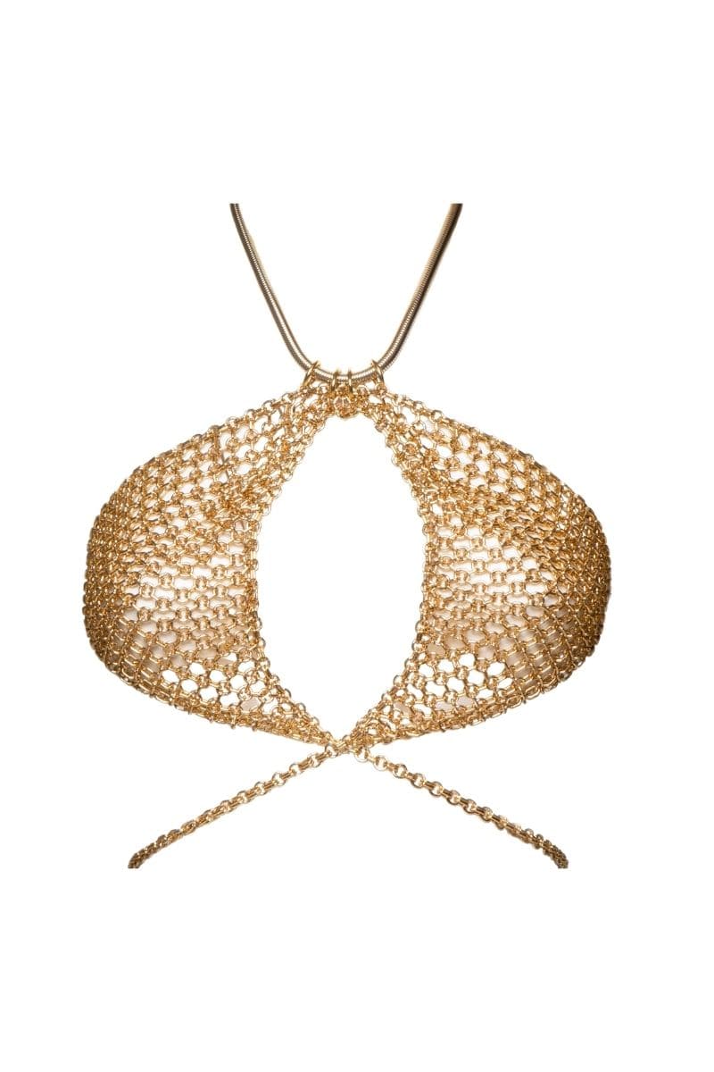 THE GOLD UNDER JACKET CHAIN BRA | CULT MIA | Silvia Gnecchi