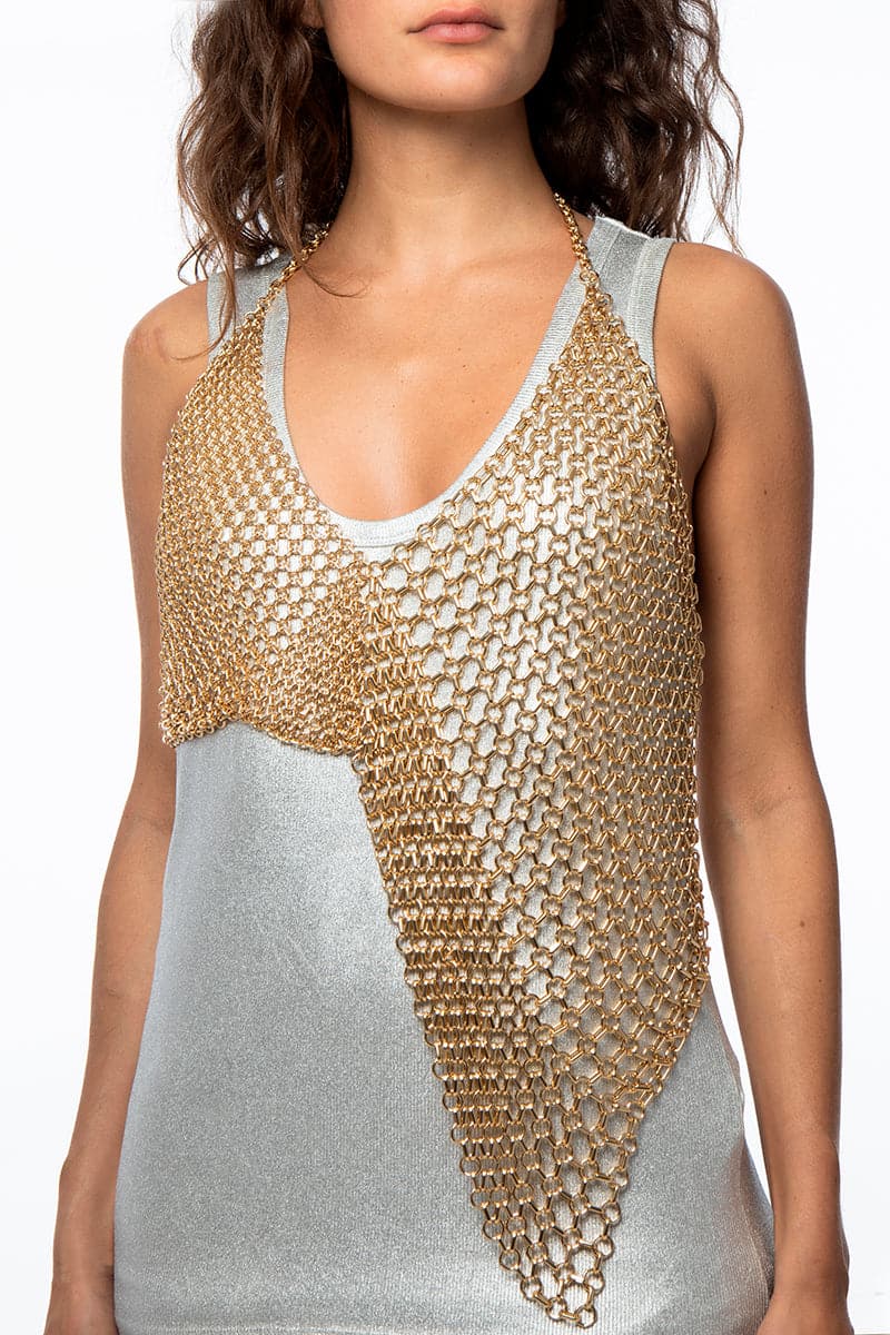 THE MATCH GOLD CHAIN TOP | CULT MIA | Silvia Gnecchi
