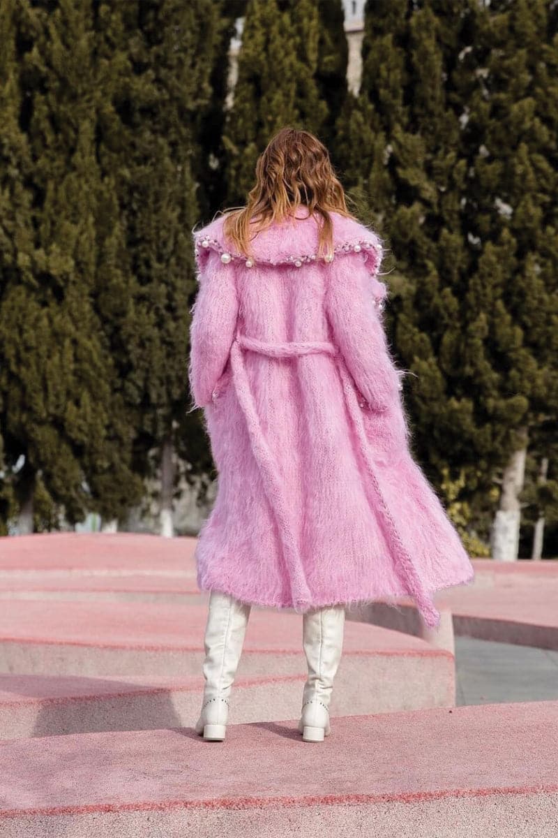 PEARL EMBROIDERED MOHAIR COAT | CULT MIA | Lalo